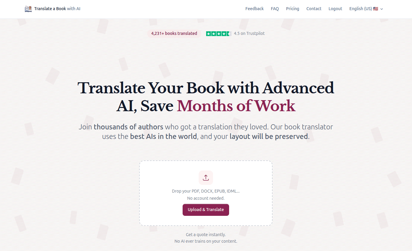Translate A Book With AI